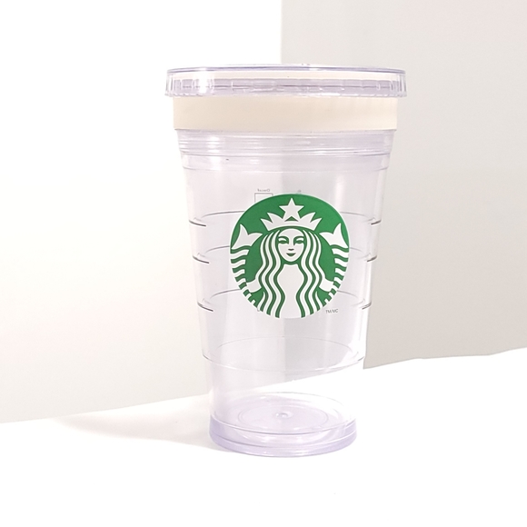 Starbucks | Dining | Starbucks Clear Check Box Label Cup | Poshmark
